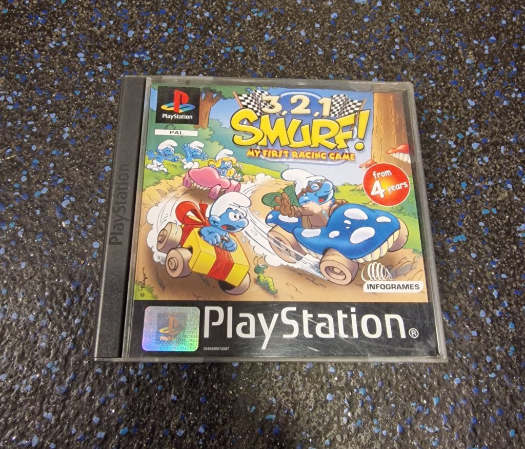 Playstation 1 – 3,2,1 SMURF! My First Racing Game – The Game Cave Telford
